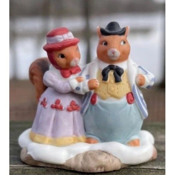 Fitz and Floyd | Accents | Fitz Floyd Holiday Hamlet Squirrel Couple ...